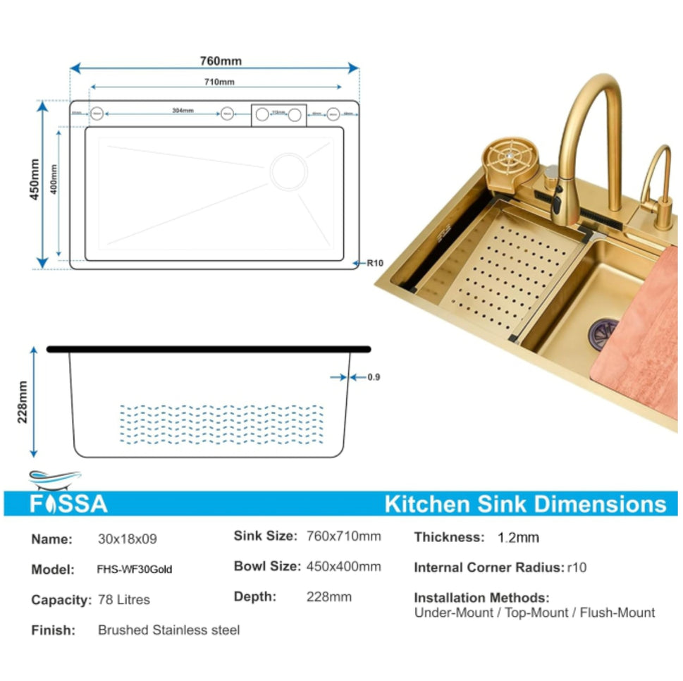 Waterfall Kitchen Sink – Fossa Home