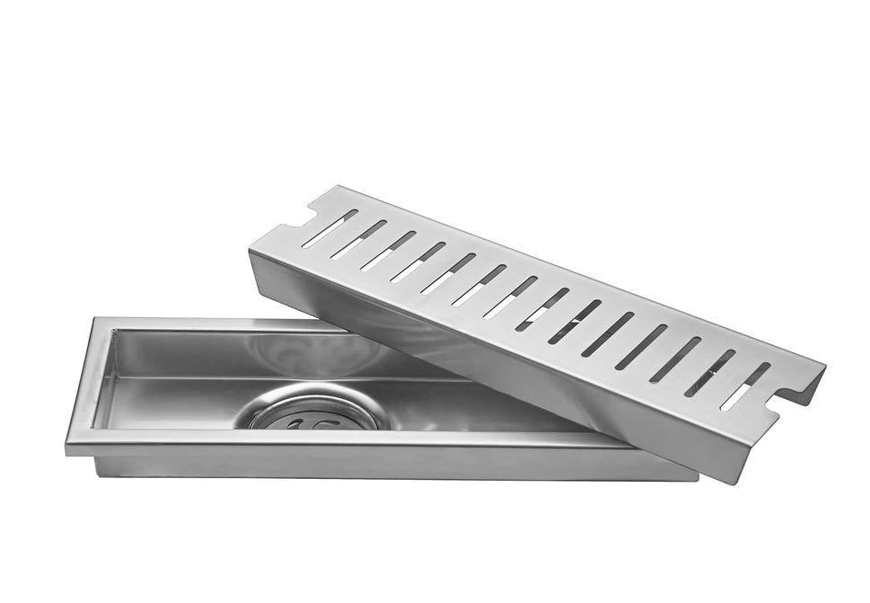 Liner Shower Channel Drain With Side Hole Rectangular - Stainless Steel ...